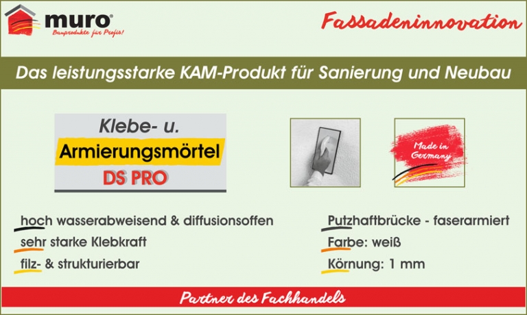Fassadeninnovation für Profis – muro Therm Klebe u. Armierungsmörtel ...